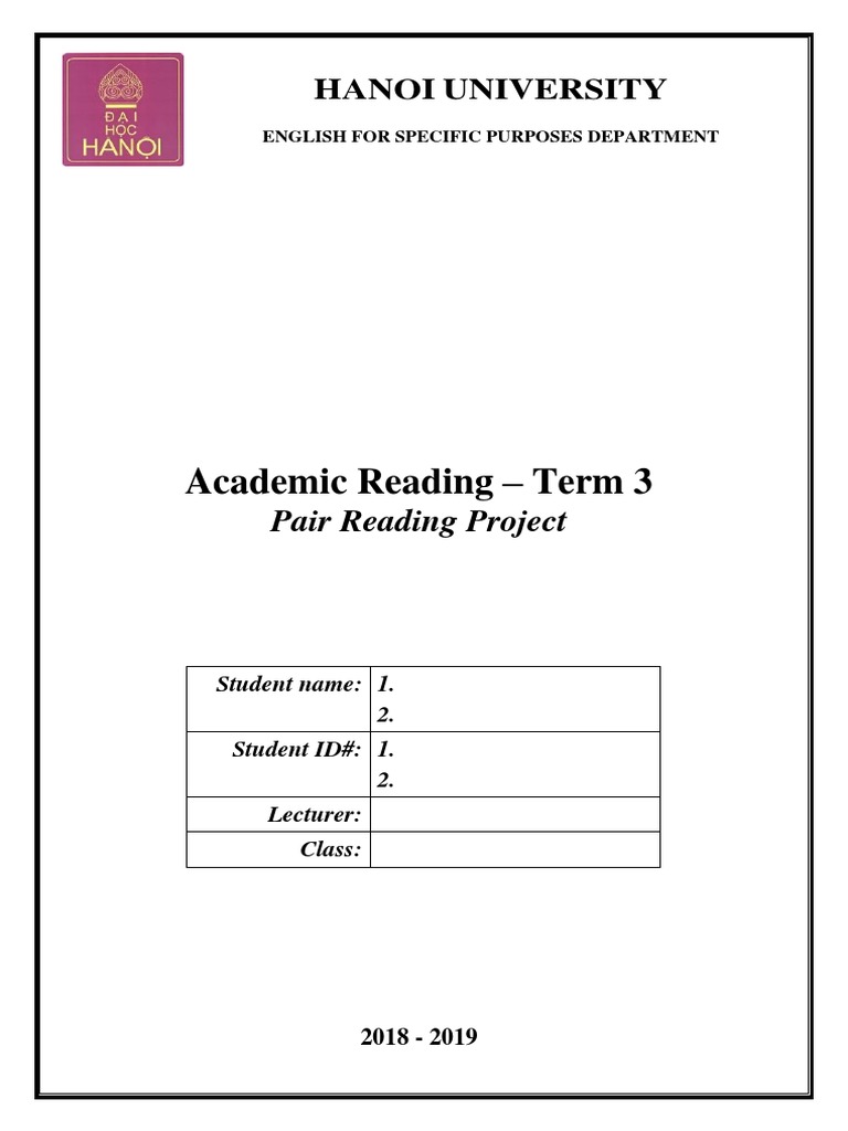 Term 3 Pair Reading Project Guideline | PDF | Academic Publishing ...