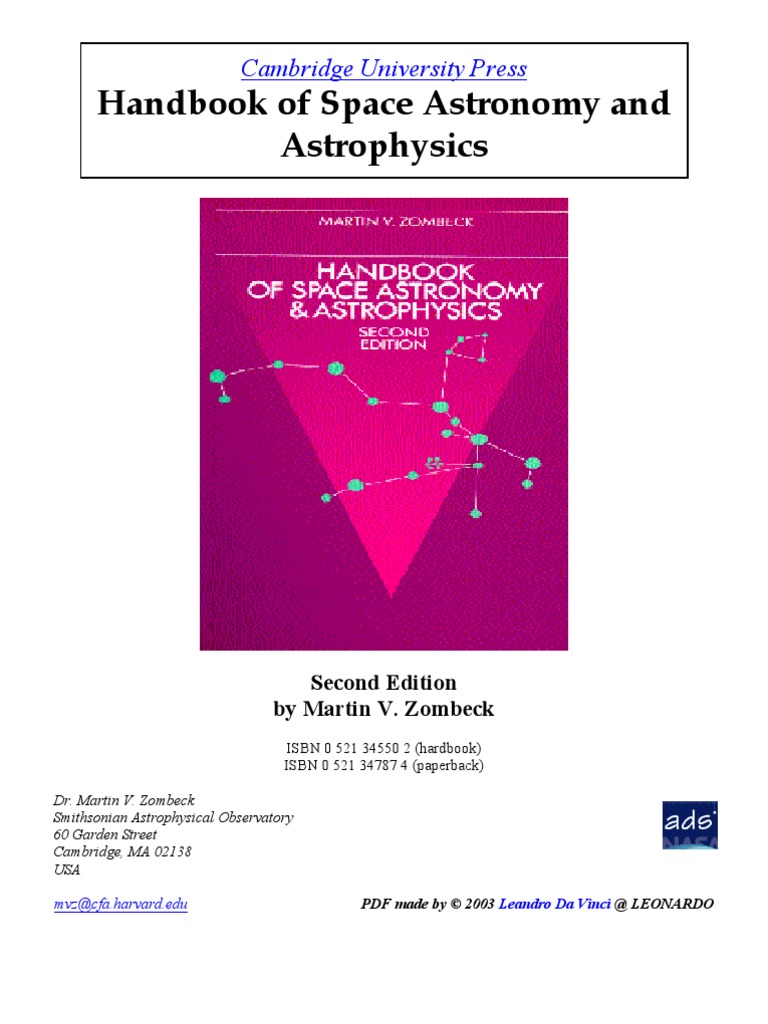 Handbook of Space Astronomy and Astrophysics | PDF