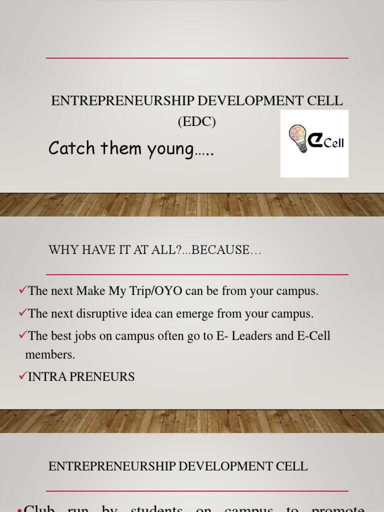 ED Cell | PDF | Business Incubator | Startup Company