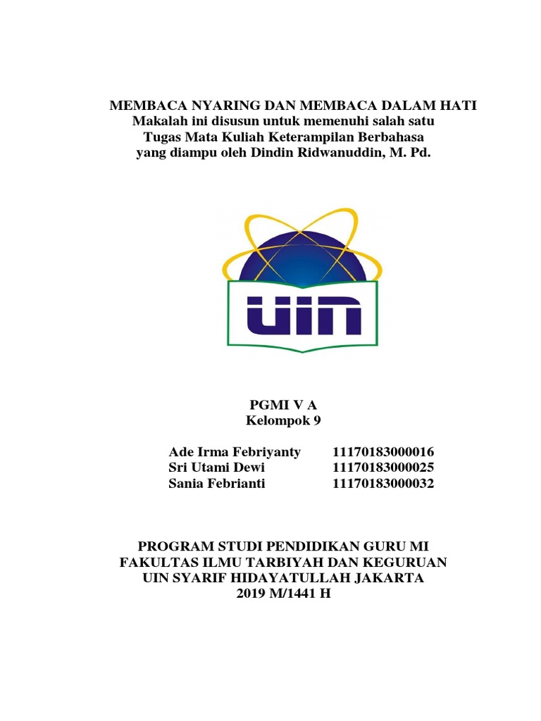 Membaca Nyaring Dan Membaca Dalam Hati | PDF