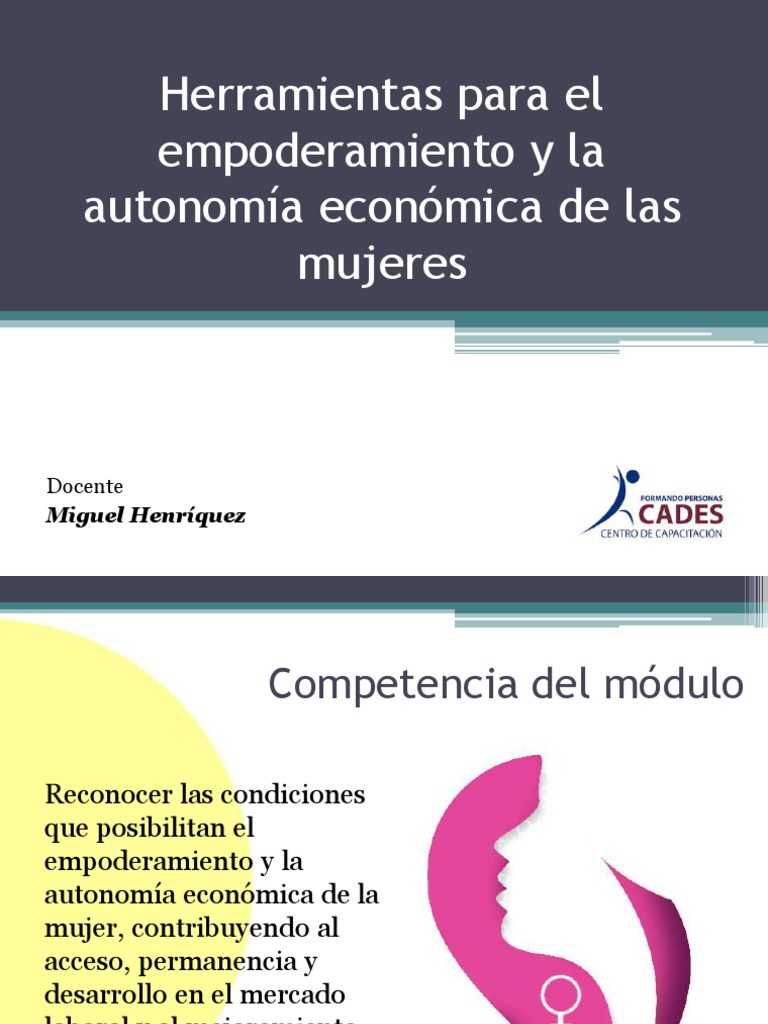Herramientas para El Empoderamiento y La Autonomia Economica de Las ... Herramientas para El Empoderamiento y La Autonomia Economica de Las ...