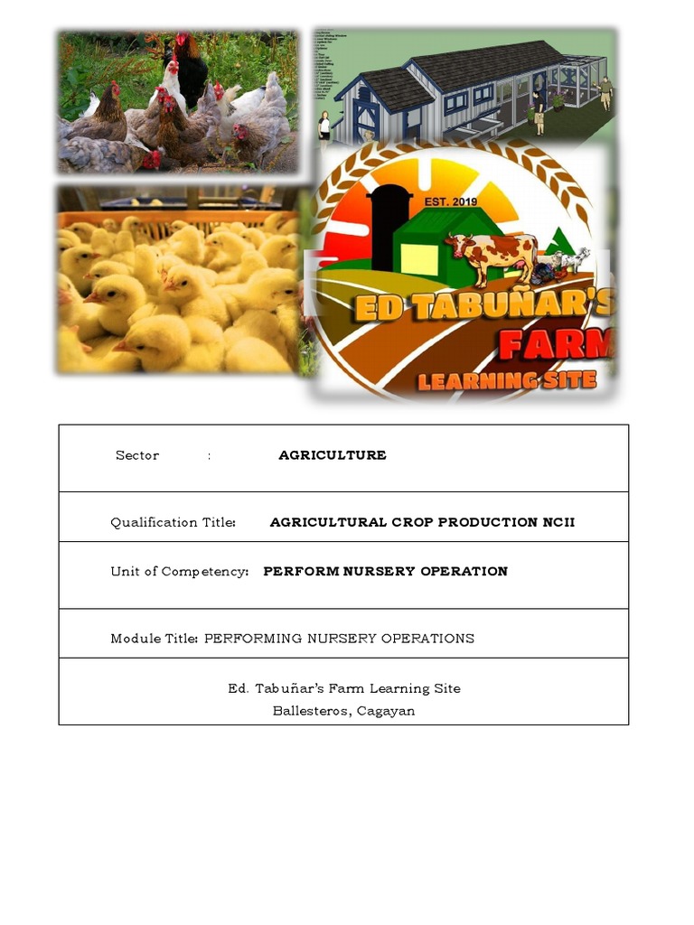 Agricultural Crop Production CBLM | PDF | Plough | Plant Nursery