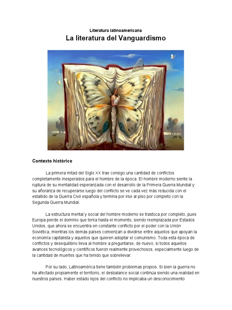 Literatura Del Vanguardismo | PDF | Vanguardia | America latina