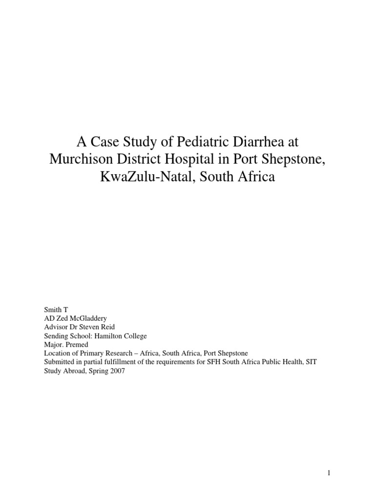 Case Study | PDF | Diarrhea | Wash