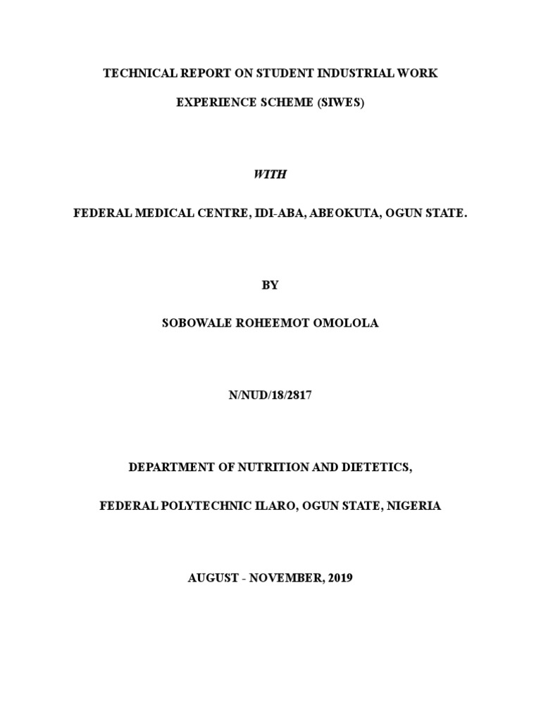 Front Page Technical Report SOBOWALE ROHEEMOT OMOLOLA FROT | PDF ...