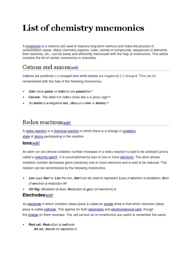 Chemistry Tricks | PDF | Redox | Ion