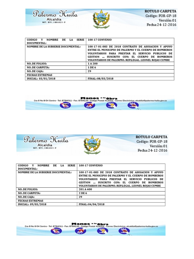 Rotulo Carpetas 1 | PDF | Bombero | Lucha contra incendios