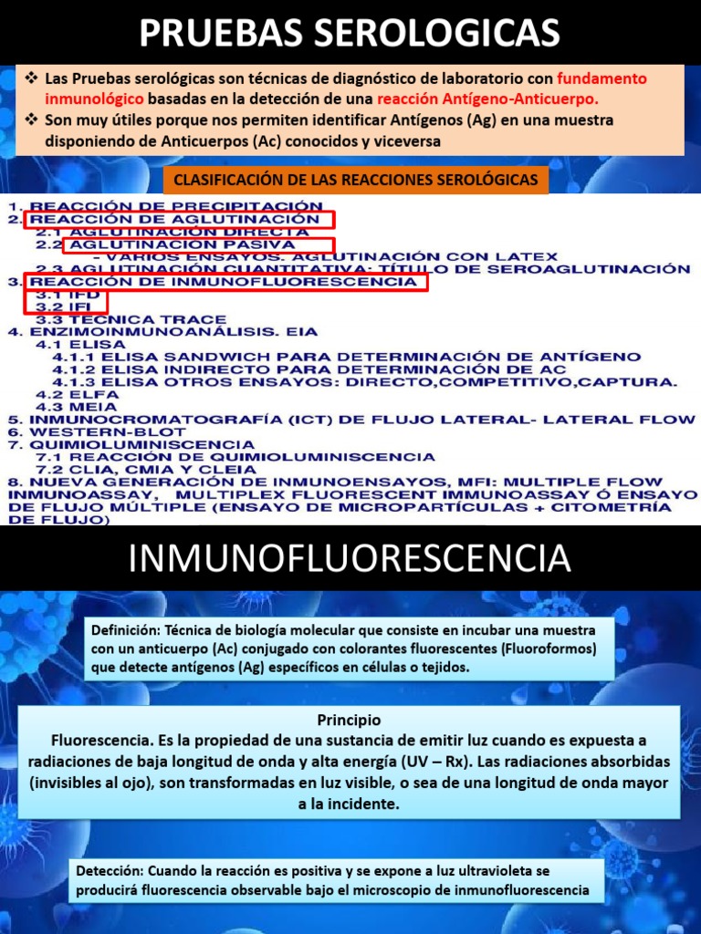 TEMA 11 IFD-IfI y Hemaglutinación | PDF | Inmunofluorescencia | Anticuerpo