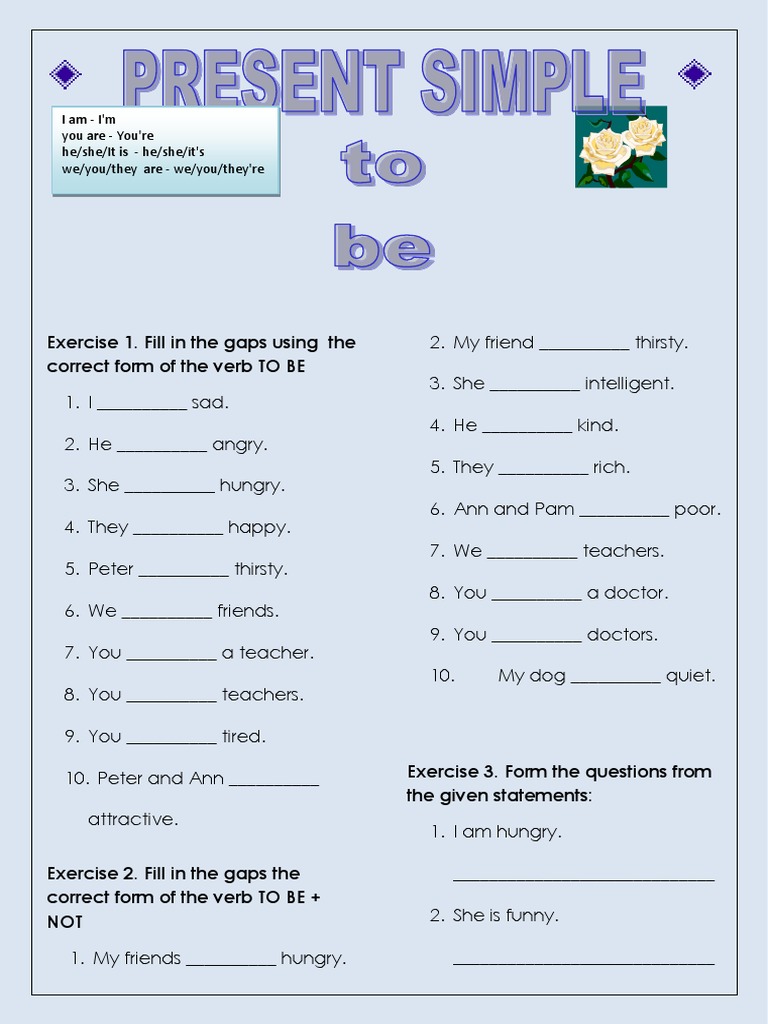 To Be and Have Got Present Simple - 109720 | PDF