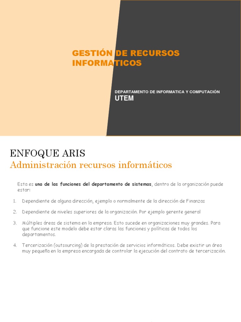 Gestión de Recursos Informáticos Empresariales | PDF | Calidad ...