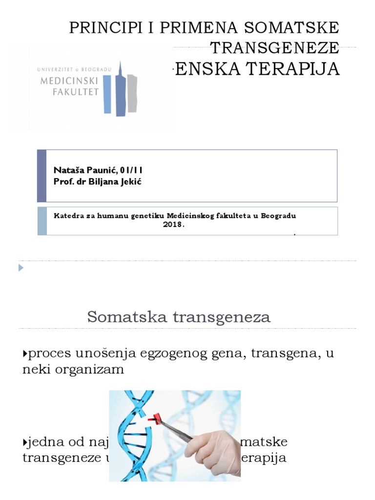 Primena Somatske Transgeneze | PDF