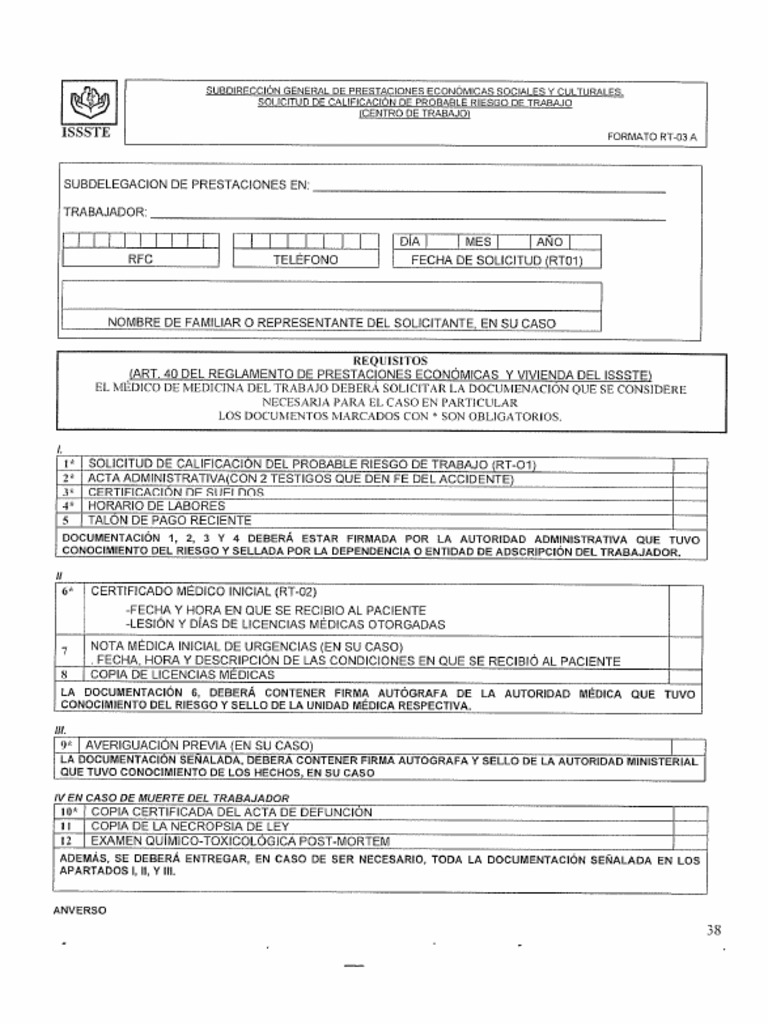 Rt-03-A Issste | PDF