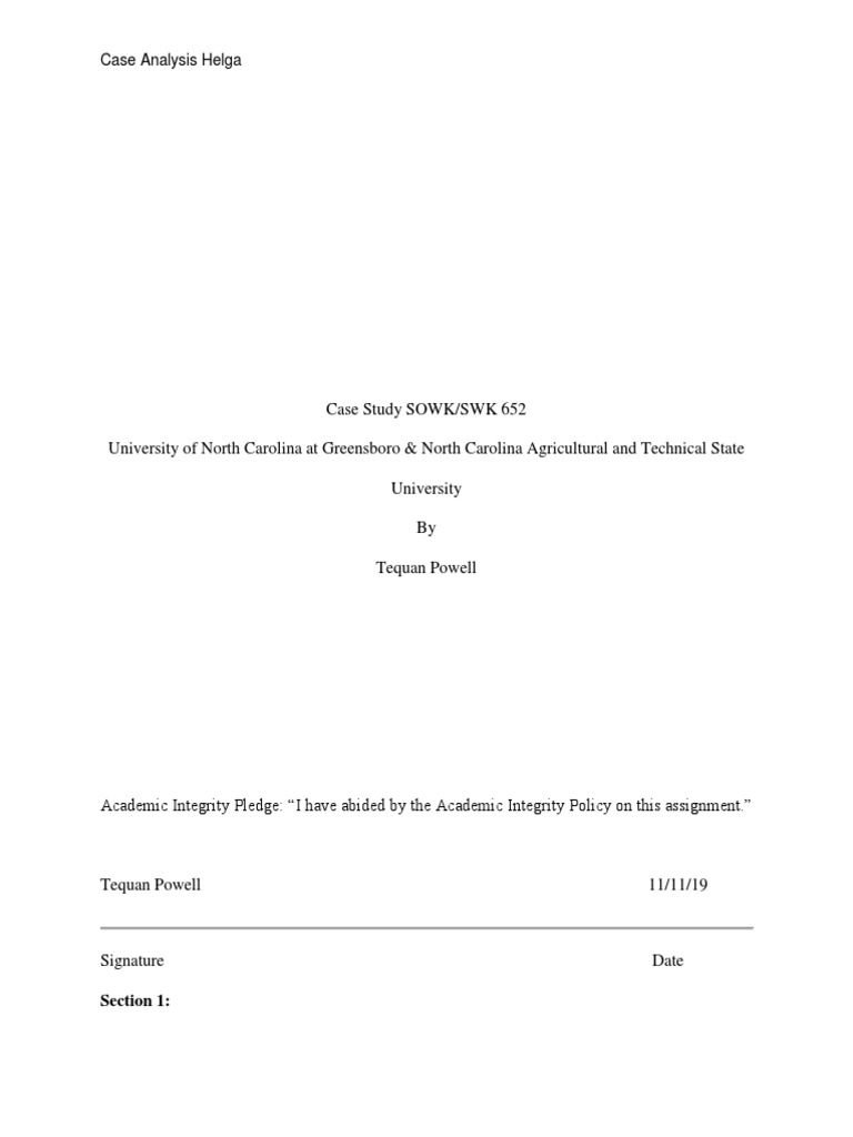 Case Analysis Case Study Helga | PDF | Dialectical Behavior Therapy ...