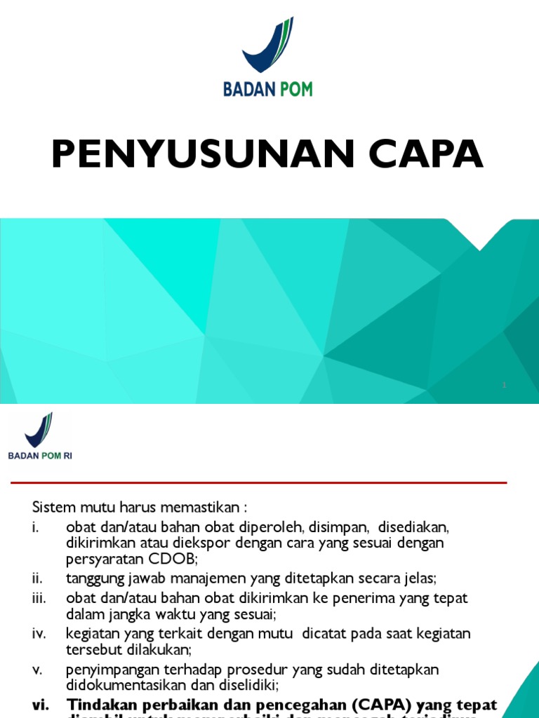 Presentasi Evaluasi Capa | PDF