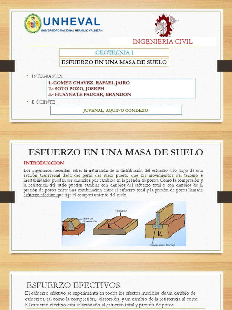 Esfuerzo en Una Masa Grupo 10 | PDF | Suelo | Ingeniero civil