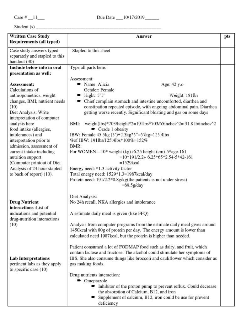 MNT Case Study For IBS | PDF | Irritable Bowel Syndrome | Probiotic
