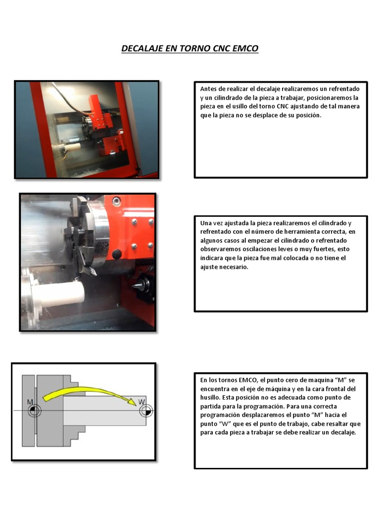 Decalaje en Torno CNC EMCO: Guía Práctica | PDF