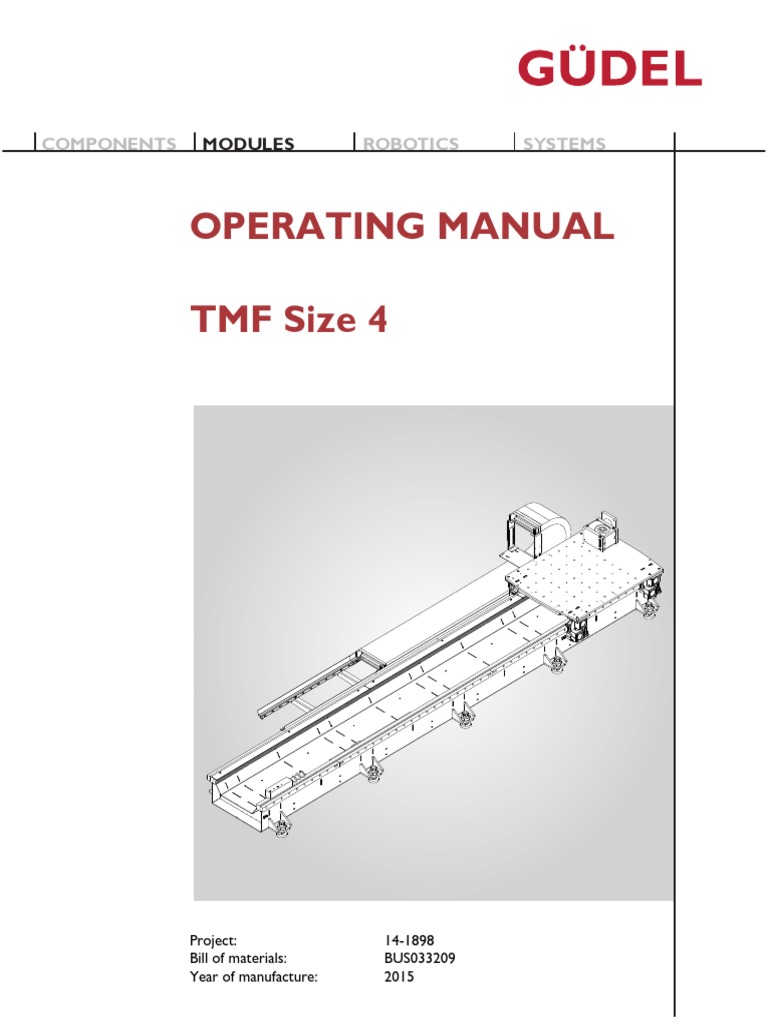 14-1898 TMF-4 Manual - 9-3-15 | PDF | Hazards | Safety