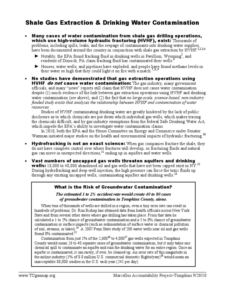 Shale Gas Drilling Water Risks | PDF | Hydraulic Fracturing | Shale Gas