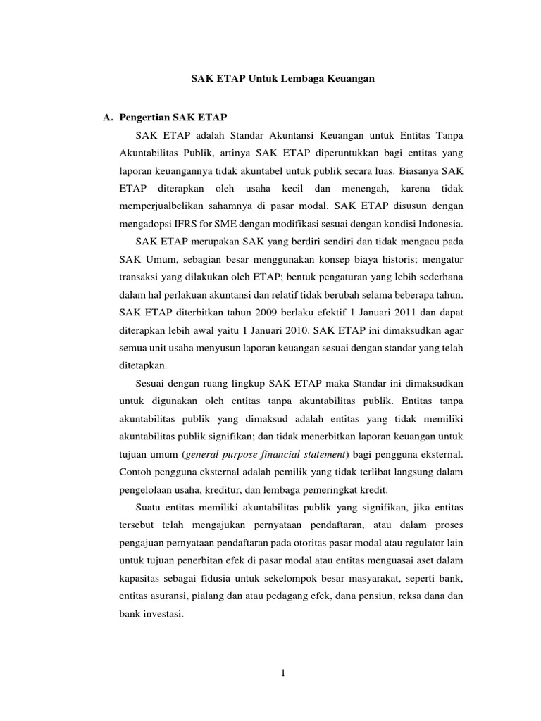 Pengertian Sak Etap | PDF