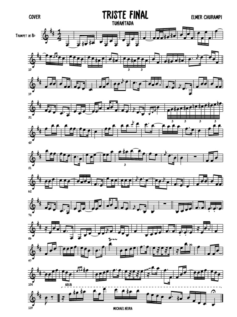 (Cover) TUNANTADA - TRISTE FINAL - ELMER CHURAMPI PDF | PDF