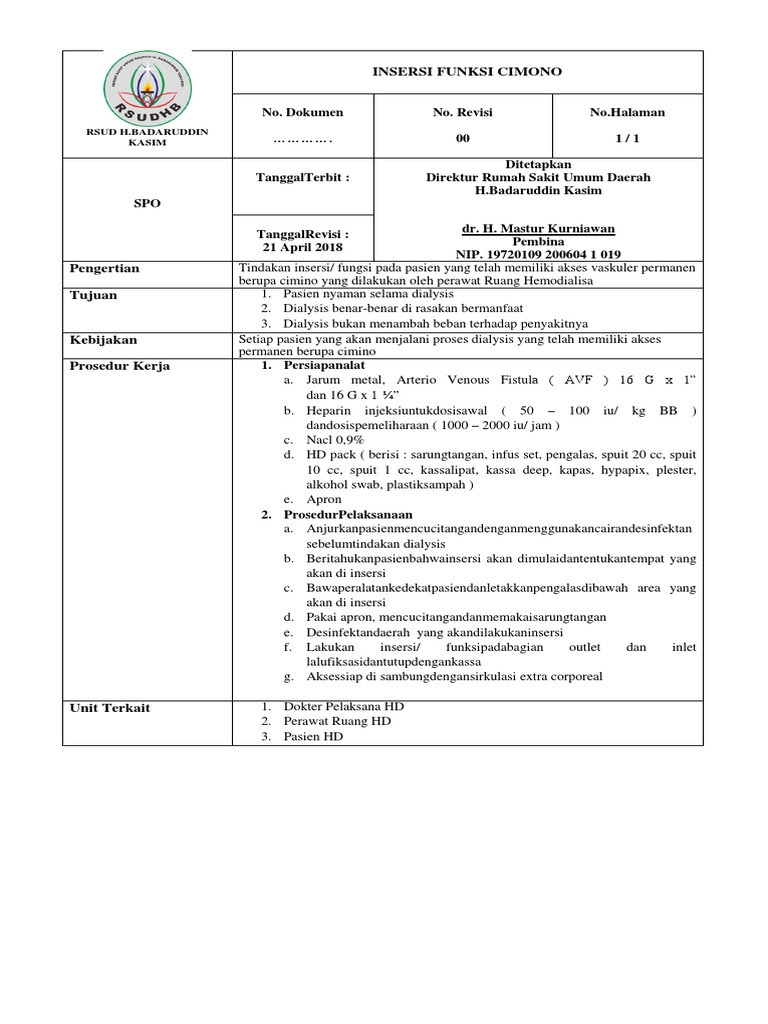 Spo HD RSHB Kasim | PDF