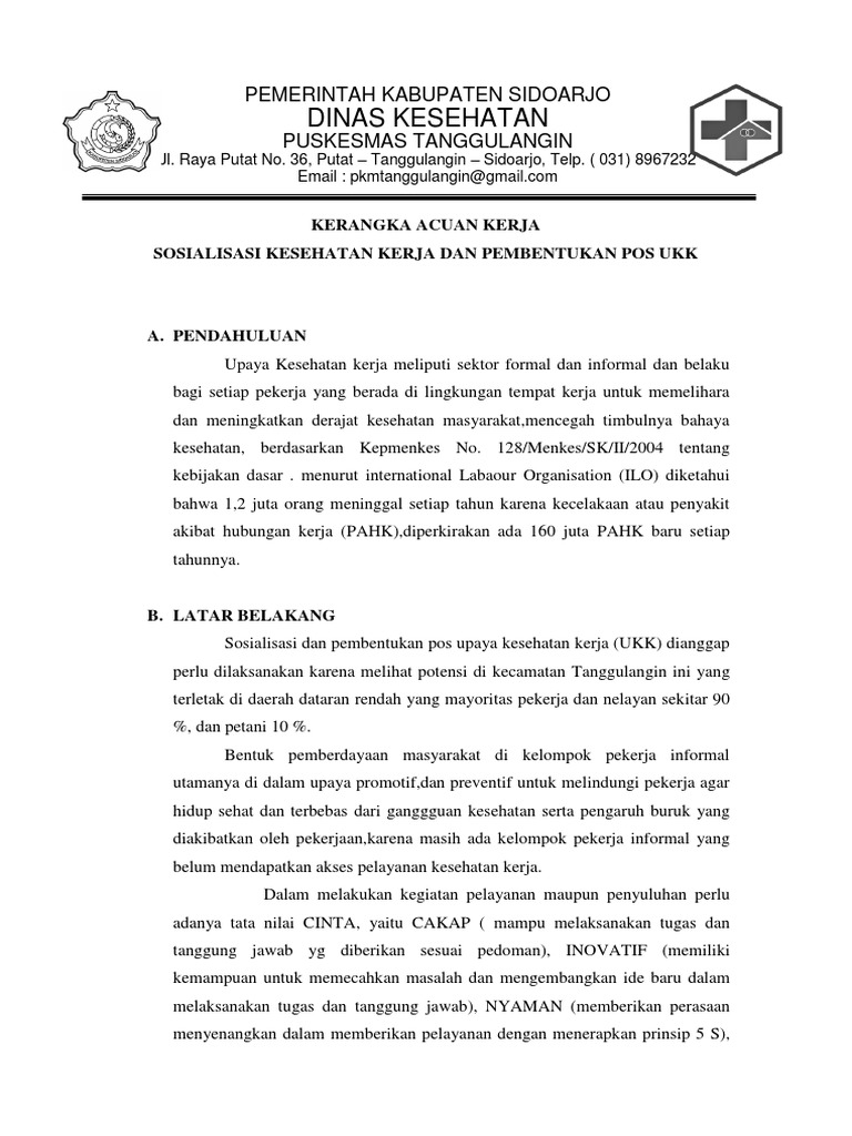 Kak Pembentukan Pos Ukk Edit | PDF