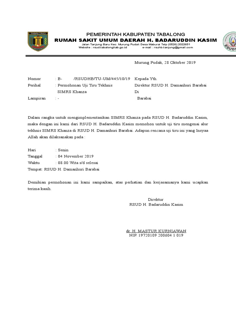 Surat Studi Banding | PDF