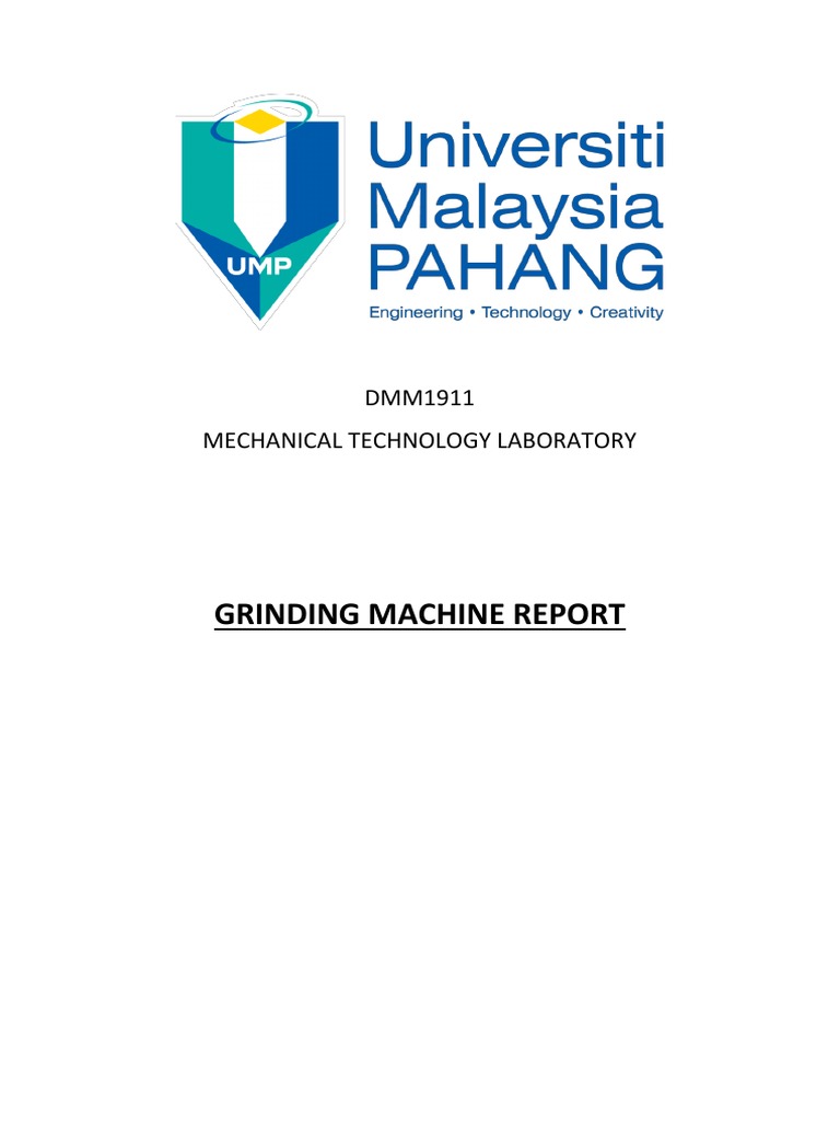 Grinding Report | PDF | Grinding (Abrasive Cutting) | Machining