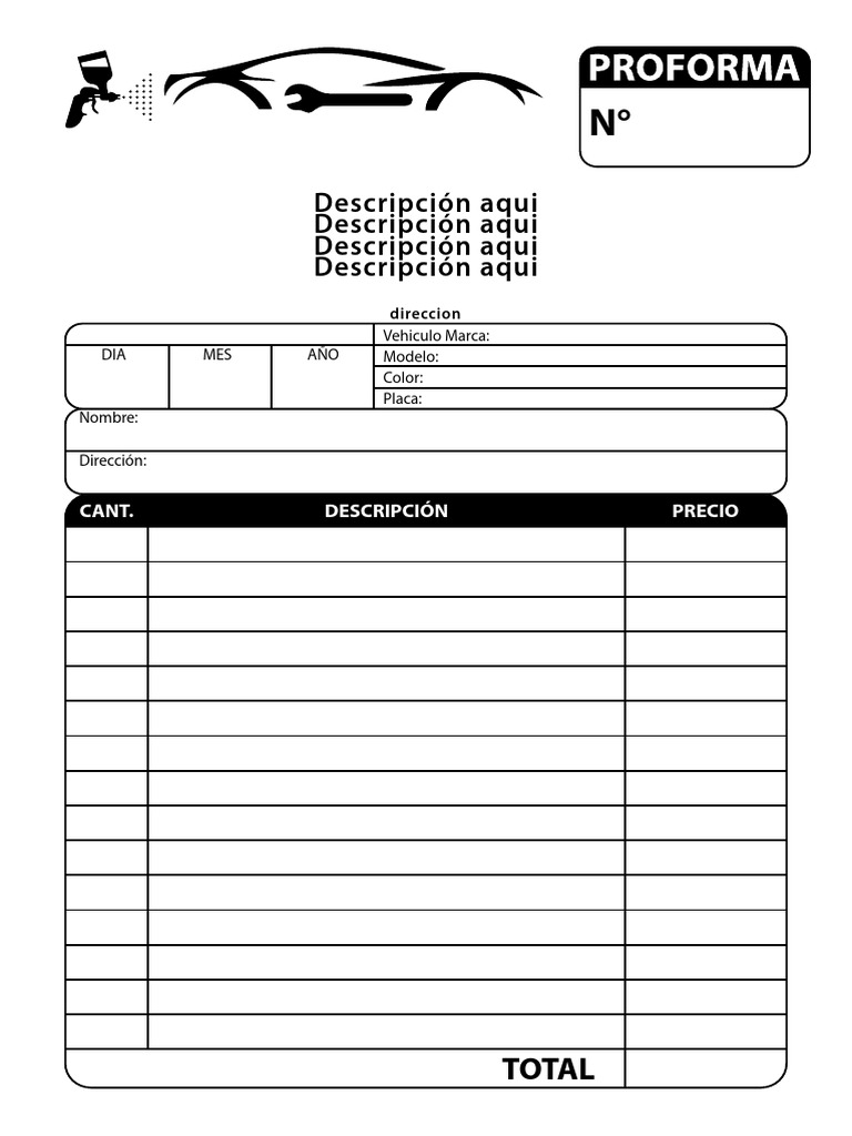 Proforma Mecánica PDF | PDF
