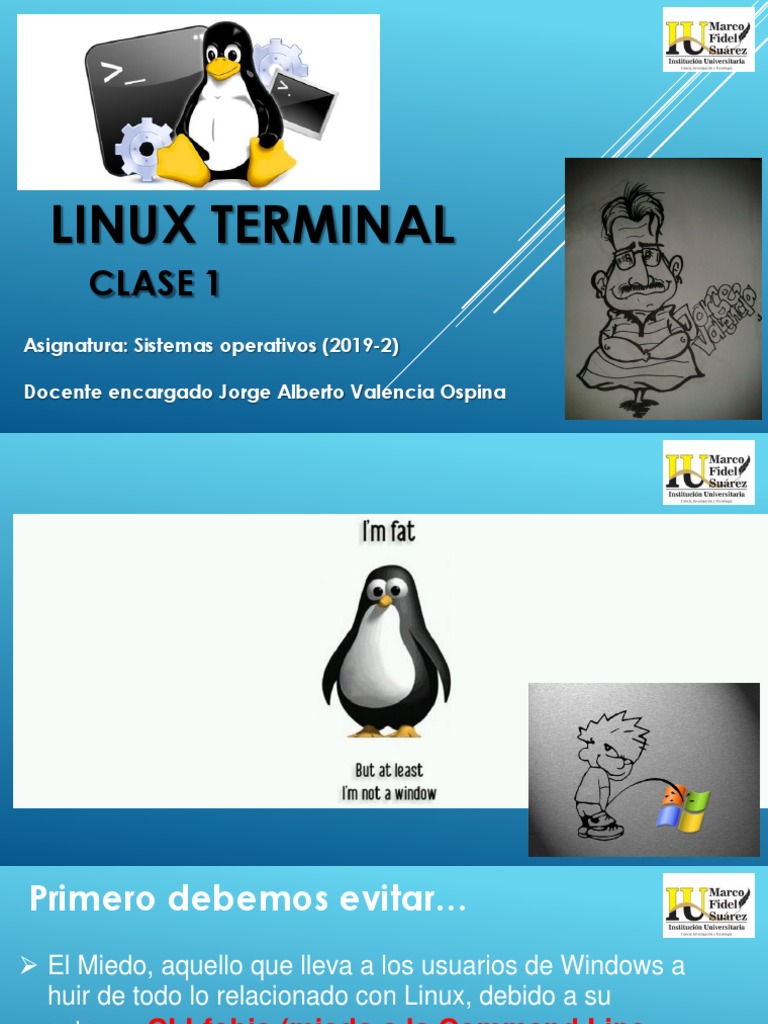 Primer Clase Linux Terminal | PDF | Interfaz de línea de comando | Distribución de Linux