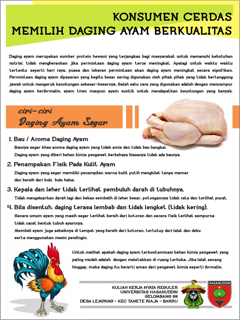 Tips Memilih Ayam Segar | PDF
