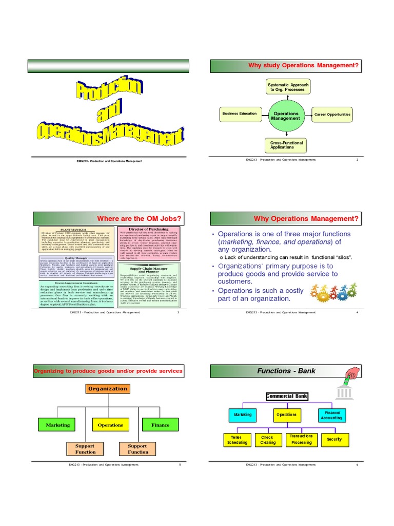 1 POM Framework | PDF | Operations Management | Inventory