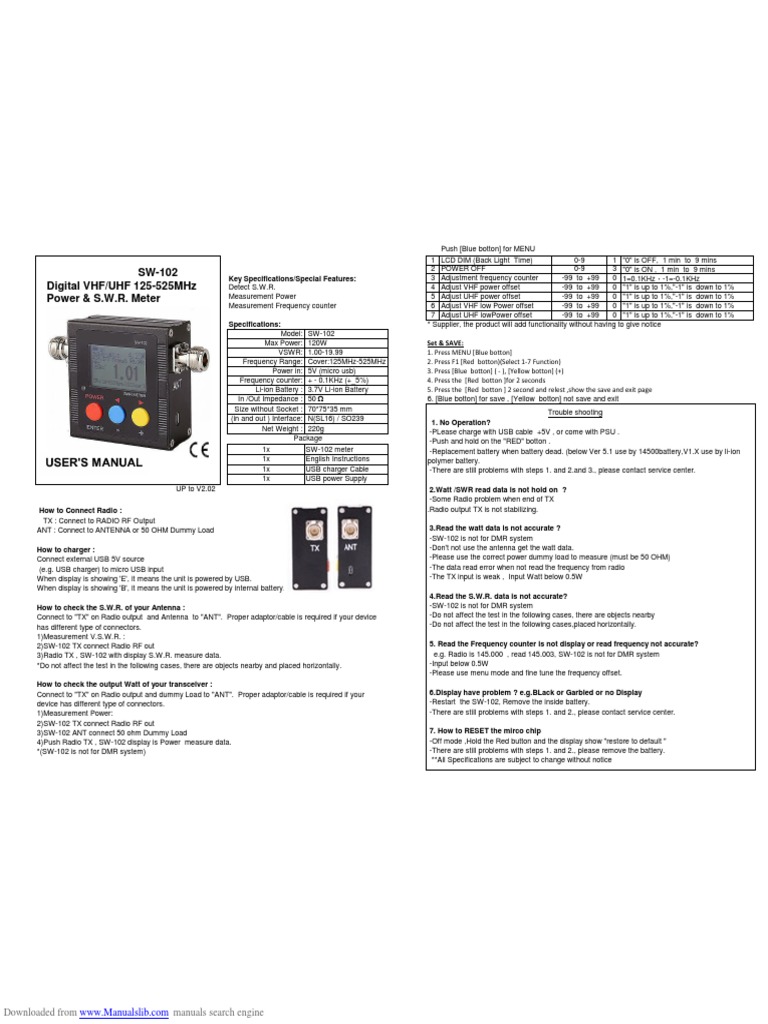 SW 102 | Download Free PDF | Radio | Watt
