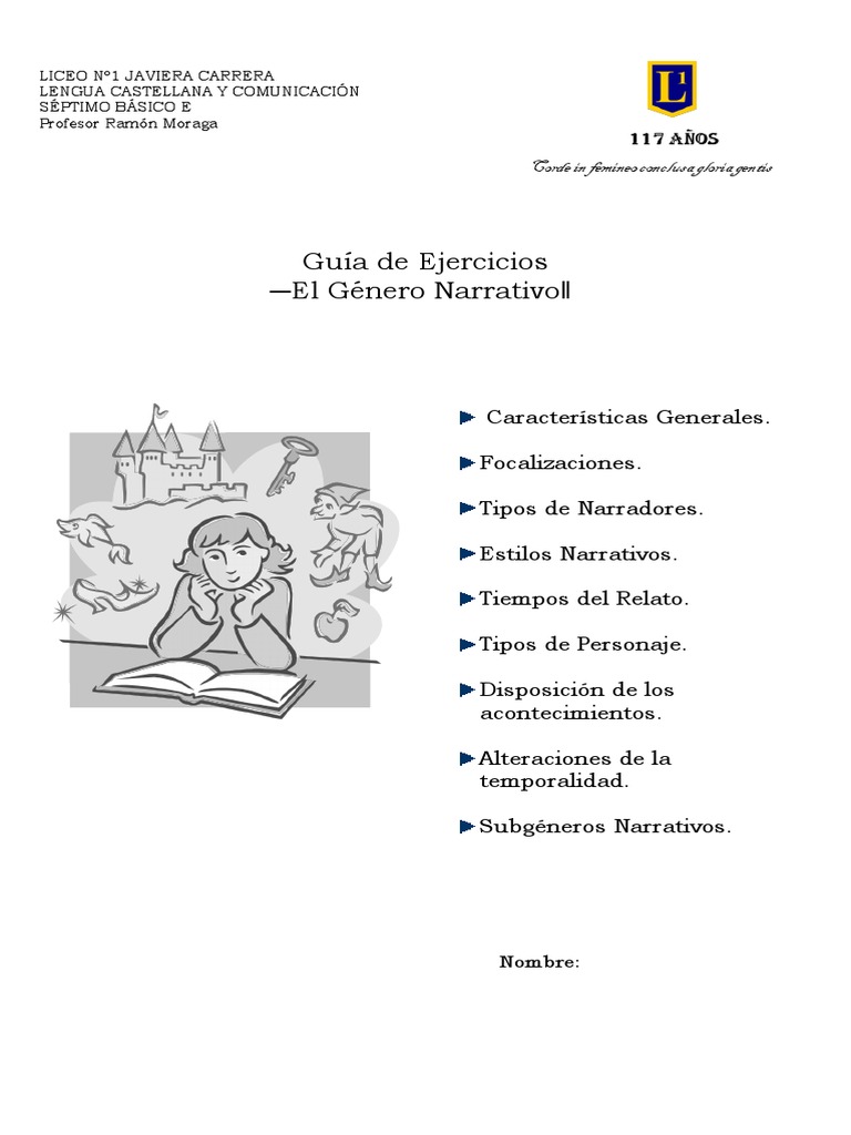 Guia Genero Narrativo 8º | PDF | Narración | Narrativa