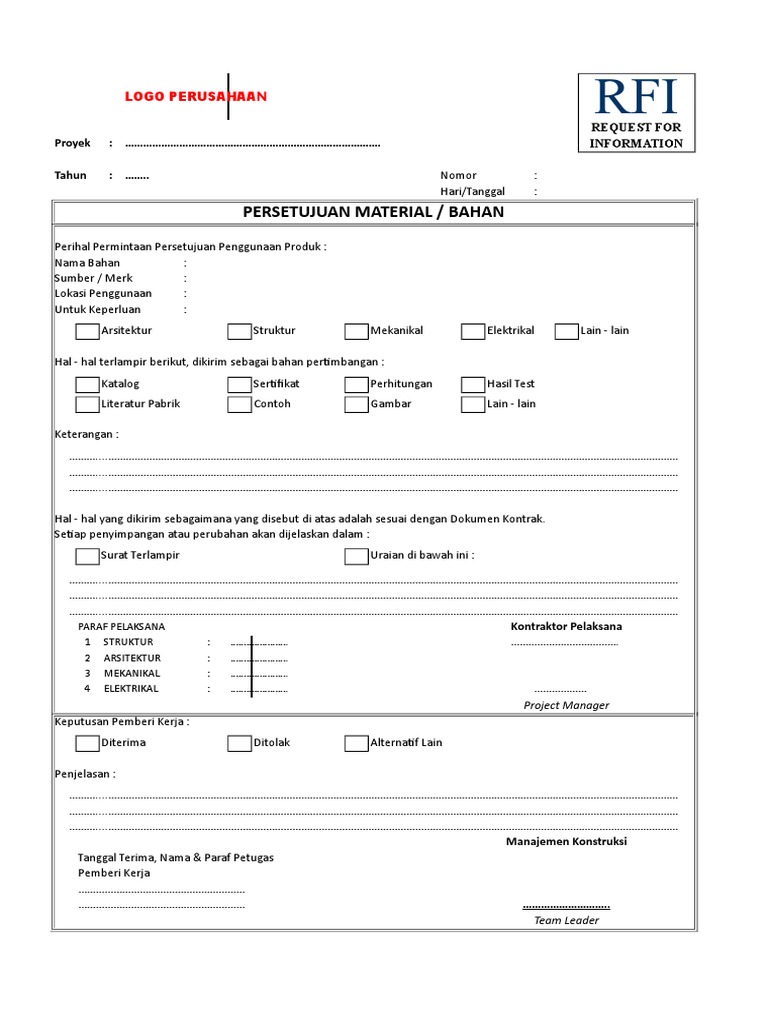 Form RFI | PDF | Procurement | Supply Chain Management