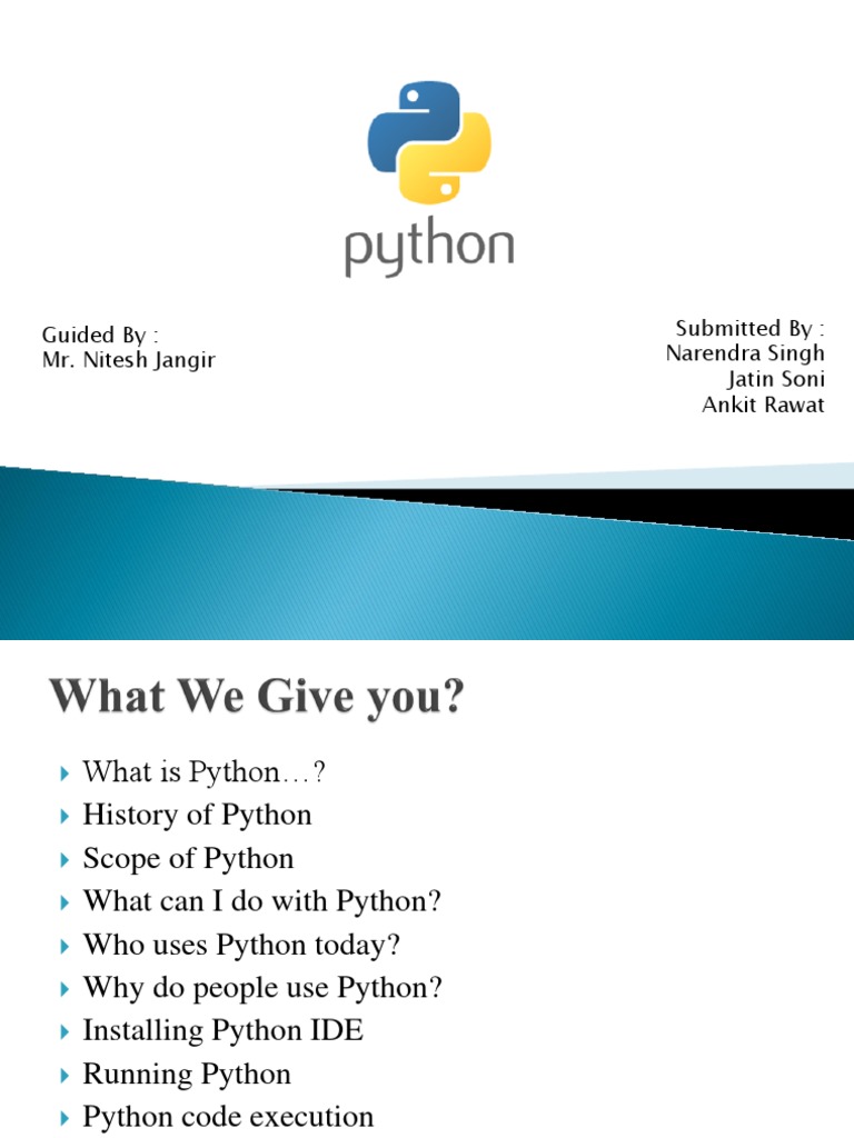 Python | PDF | Python (Programming Language) | Source Code