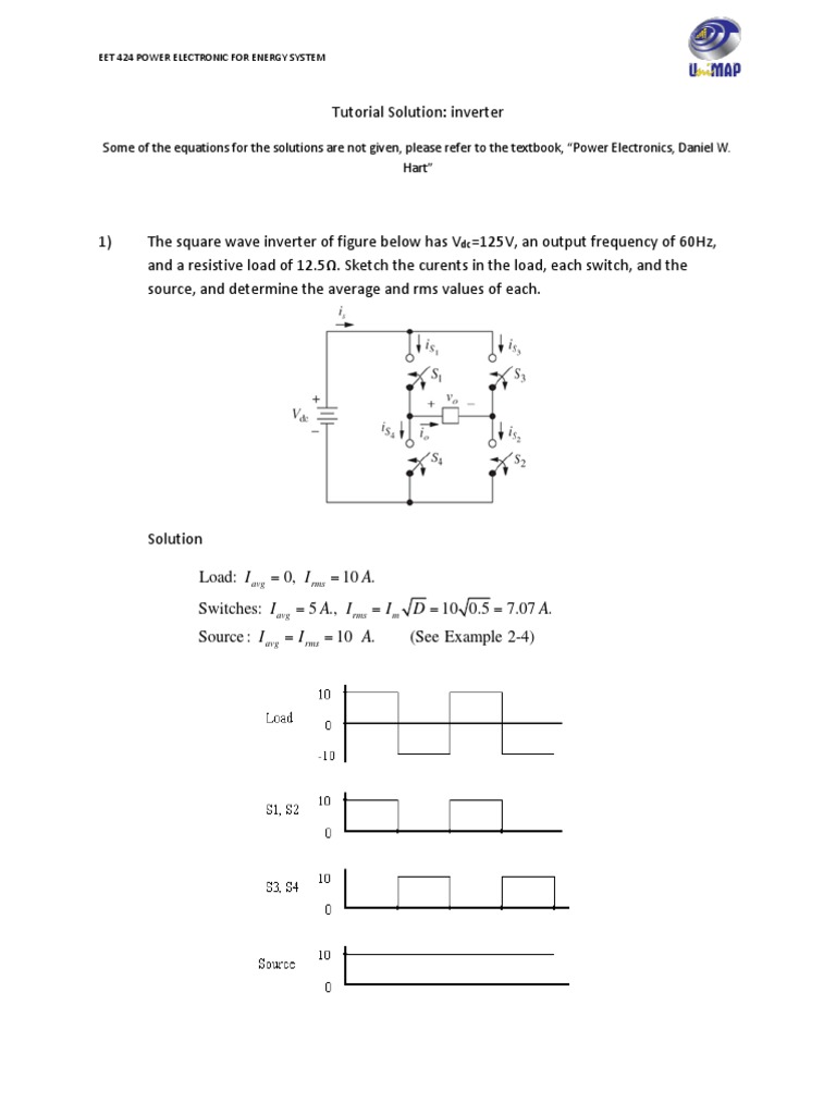 Tutorial Solution | PDF | Power Inverter | Power Electronics