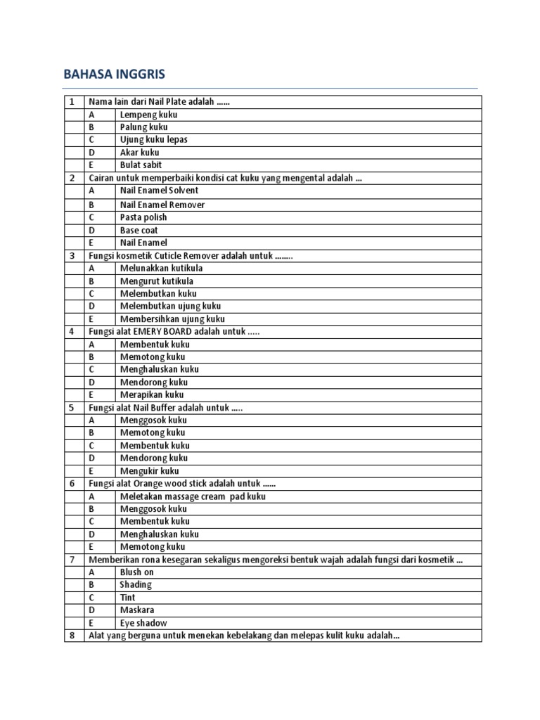 TKK 3.3 Perawatan Tangan | PDF