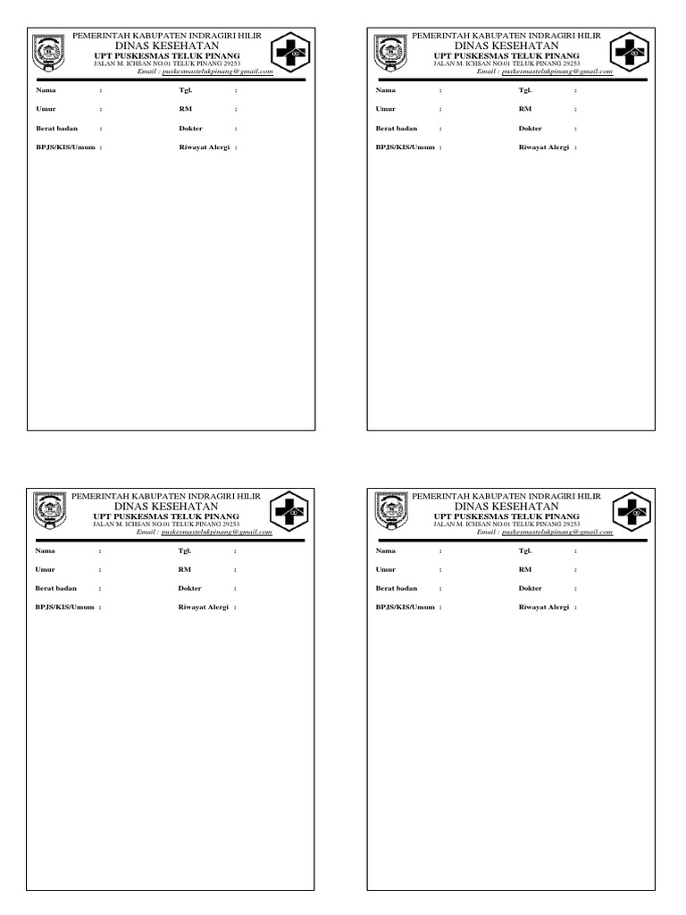 Contoh Blanko Resep Dokter Kosong | PDF