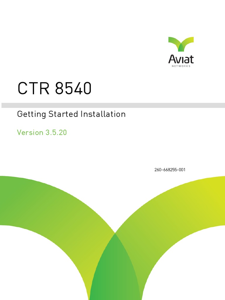 CTR 8540 3.5.20 Getting Started Install Guide - January2018 | PDF ...