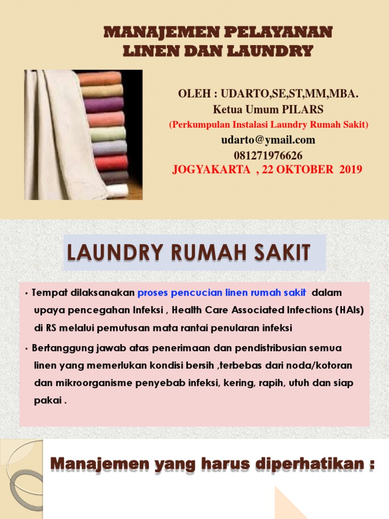Manajemen Laundry dan Linen Rumah Sakit | PDF | Griya & Taman
