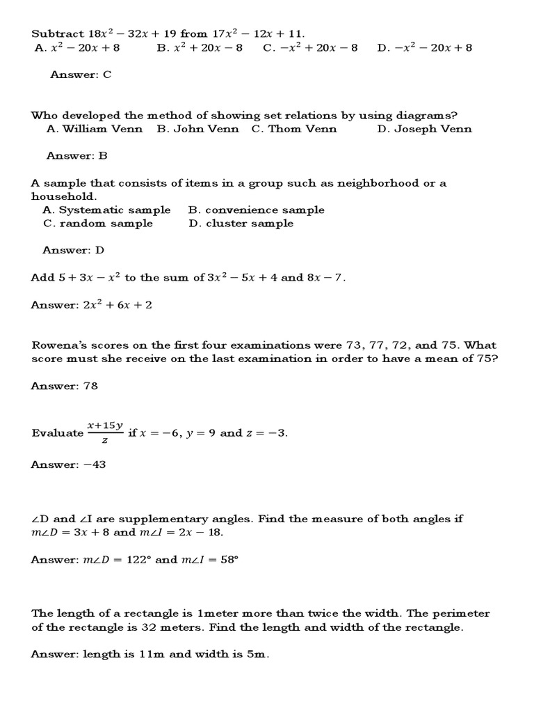 Math Quest | PDF | Volume | Elementary Mathematics