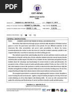 Classroom Observation Tool (COT) | PDF | Curriculum | Learning