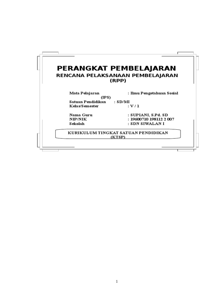 RPP KTSP | PDF