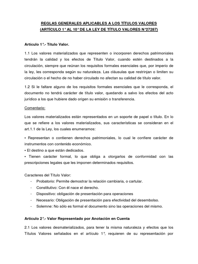 Tema N°3 Reglas Generales Aplicables T V 1 10 Descargar Gratis Pdf