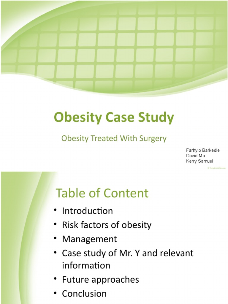 Obesity Case Study: Obesity Treated With Surgery | PDF | Bariatric ...