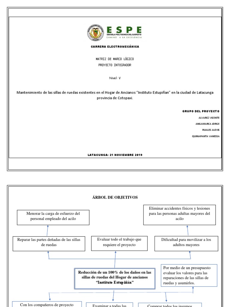 Deber Matriz de Marco Logico | PDF | Vejez | Bienestar