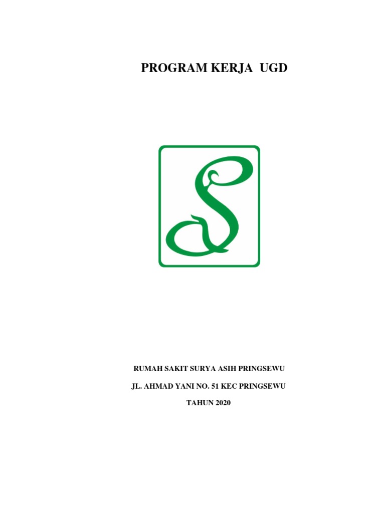 PROGRAM KERJA MUTU UNIT UGD Saja | PDF