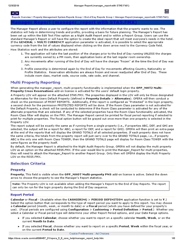 An In-Depth Explanation of the Manager Report and its Robust Reporting ...